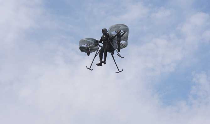 Chinese tech firm launches tri-ducted wearable eVTOL flying vehicle ...